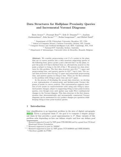 data structures for halfplane proximity queries and john iacono