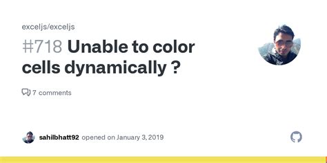 unable to color cells dynamically · issue 718 · exceljs exceljs · github