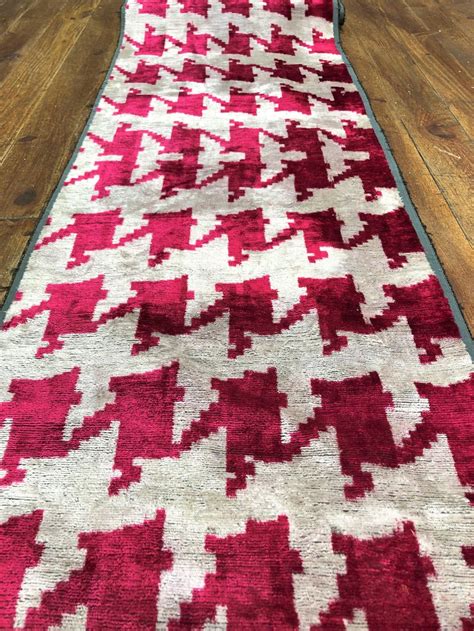 Red Velvet Ikat Fabrics Ikat Fabrics By The Yard Red Silk Ikat Fabric Handmade Fabrics
