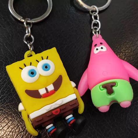 خرید و قیمت جاکلیدی سیلیکونی ست دوستی طرح پاتریک و باب اسفنجی از غرفه فروشگاه پاندورا