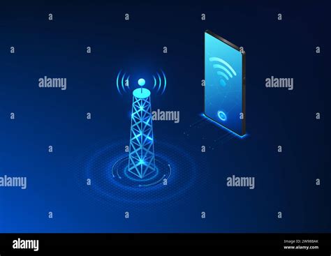 Transmission Tower Technology Signal Antenna That Goes Into Smartphones That Receive Internet