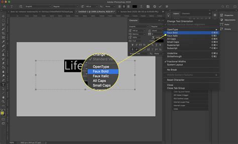 How To Simulate Bold And Italics In Photoshop
