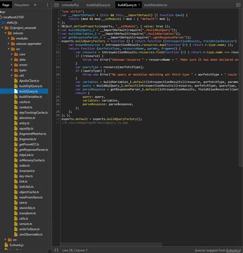 Javascript Files Are Mapped To Typescript Compiled Code Instead Of The