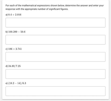 Solved For Each Of The Mathematical Expressions Shown Below Chegg
