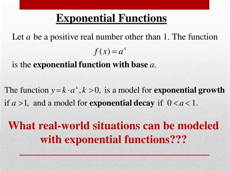 Ppt Exponential Functions Powerpoint Presentation Free Download Id