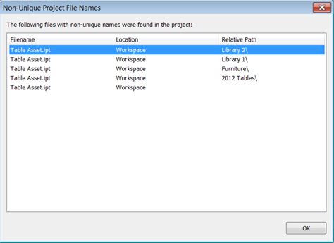 Autodesk Inventor 2013 Eliminate Duplicate Filenames Cadline Community