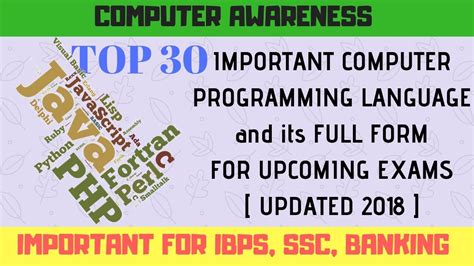Top 30 Important Computer Programming Lanuage And Its Full Form For Upcoming Exams Updated