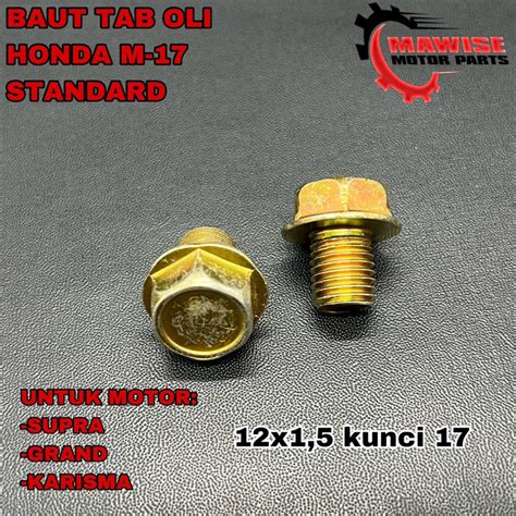 Jual Baut Tab Tap Oli Honda M17 Standard Baut Tap Tutup Oli