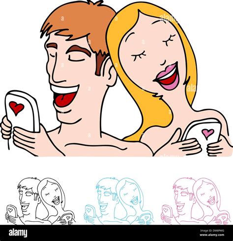 Sexting Man Stock Vector Images Alamy