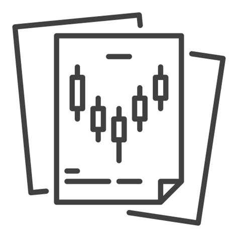 Stock Market Trading Candlestick Chart Linear Vector Image