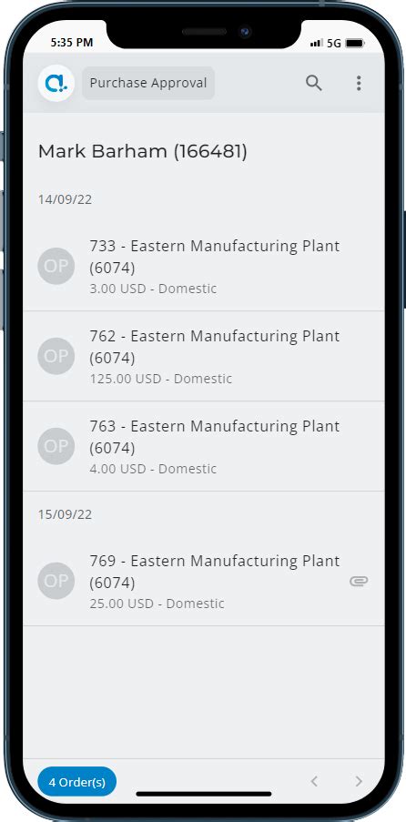 Purchase Approval Mobile App For Jd Edwards