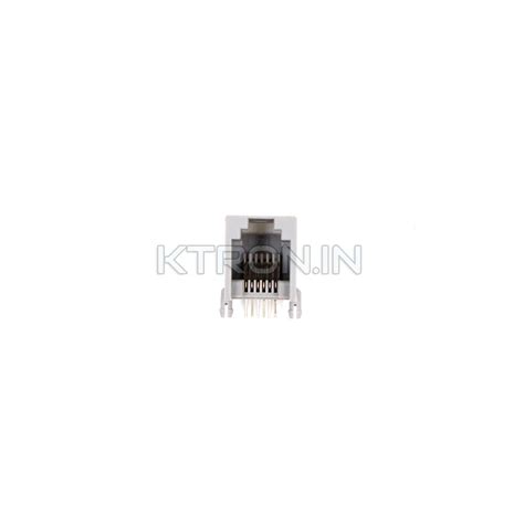 Buy Rj11 Rj12 6p6c Right Angle Telephone Socket For Landline Gray