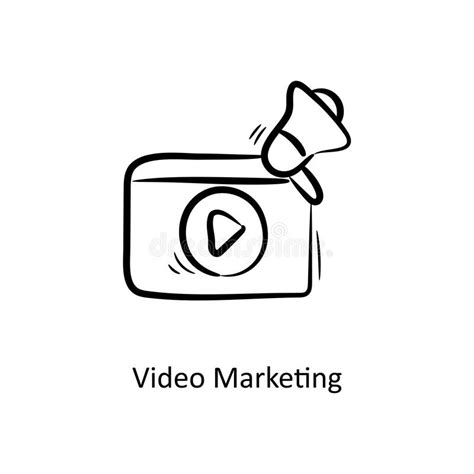 Video Marketing Outline Icon Design Illustration Project Management Symbol On White Background