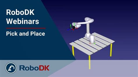 Pickandplace Robodk Robotics Robot Manufacturing Mfg
