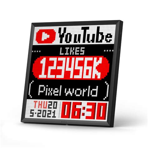 Divoom Pixoo-64 | WiFi Pixel Cloud Digital Frame | 64 X 64 LED Panel ...