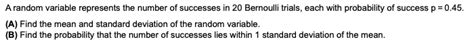 Solved A Random Variable Represents The Number Of Successes