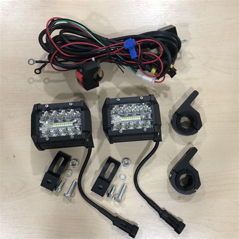 ไฟสปอร์ตไลท์มอเตอร์ไซต์ 60w ชุด 2 ชิ้น พร้อมชุดขาจับ สวิทช์ รีเลย์ จำนวน 1 ชุด Interreflex