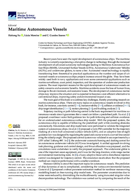 Pdf Maritime Autonomous Vessels