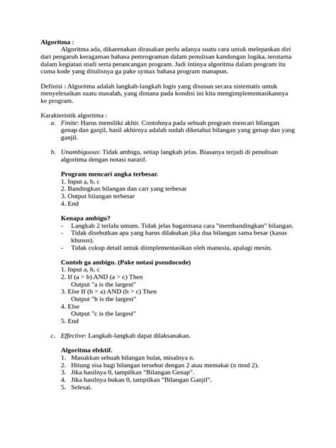 Algoritma And Flowchart Pdf