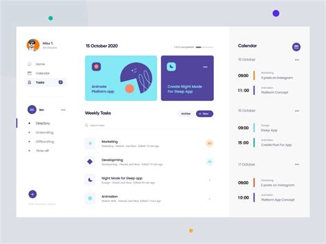 Bangroo Daily Tasks Management Dashboard Adobe Xd Resources Uidux