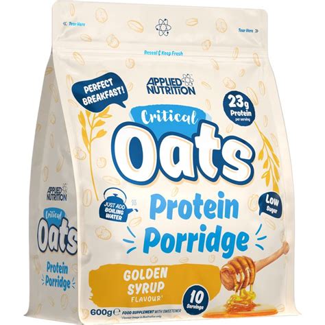 Applied Nutrition Critical Oats Protein Porridge 600g 10 Servingsgolden