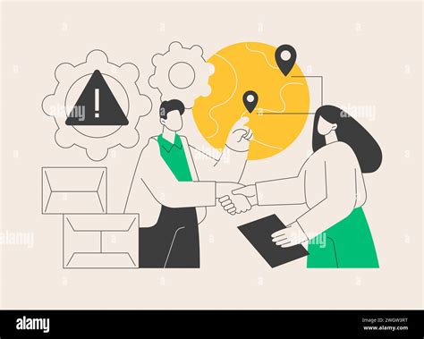 Collaborative Logistics Abstract Concept Vector Illustration Stock