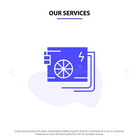 Our Services Ac Computer Part Power Supply Solid Glyph Icon Web