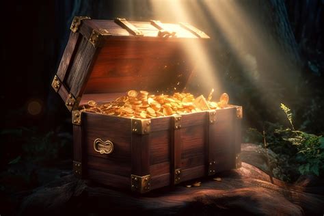 Premium Photo A Treasure Chest With Gold Coins In It