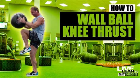 How To A Wall Ball Knee Thrust Exercise Demonstration Video And Guide
