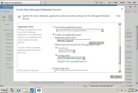 Managed Metadata Service Application In Sharepoint 2013