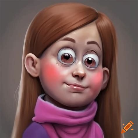 Realistic Portrait Of Mabel Pines From Gravity Falls On Craiyon