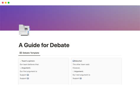 Debate Structure Template Prntbl Concejomunicipaldechinu Gov Co