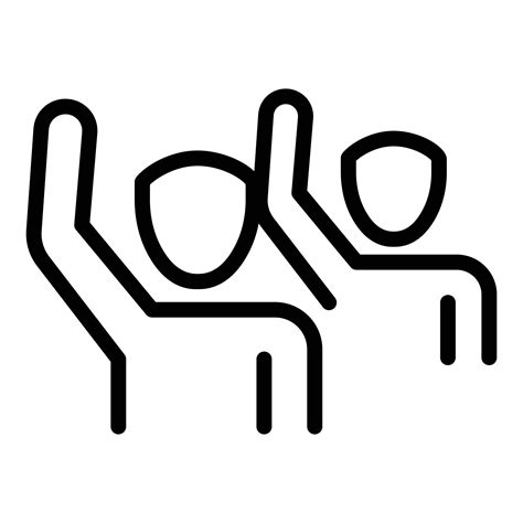 Young People Agitation Icon Outline Style 15646501 Vector Art At Vecteezy