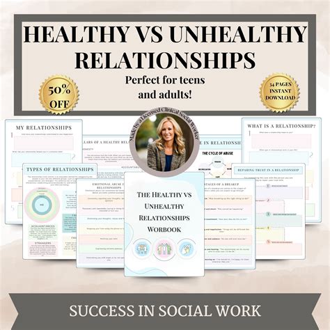 Healthy Vs Unhealthy Relationships Workbook Teen Therapy Worksheets