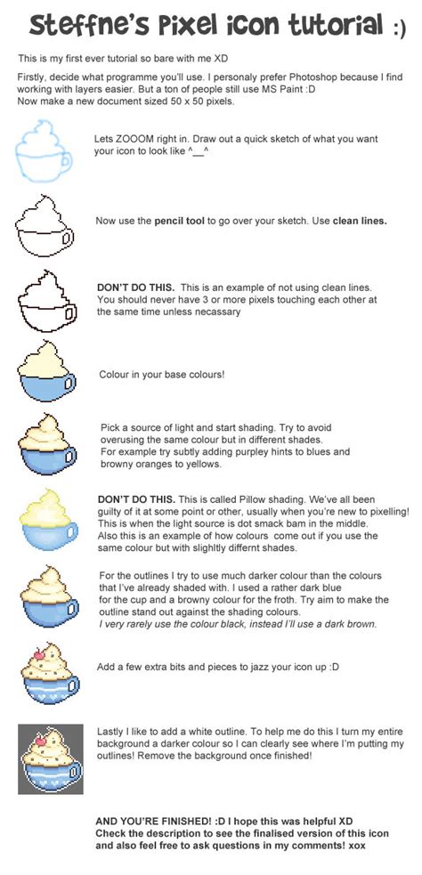 Pixel Icon Tutorial By Steffne On Deviantart