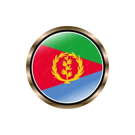 Premium Vector Eritrea Flag Circle Buton Vector Template Trendy Collection Logo Design