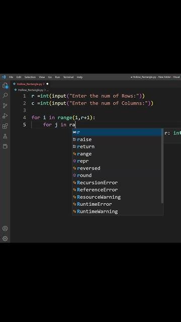 Hollow Rectangle Python Youtube
