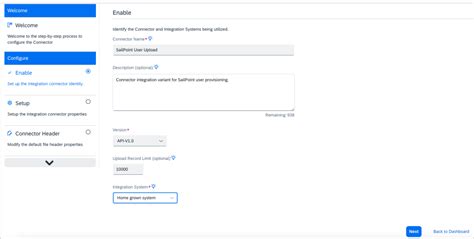 create the connector integration
