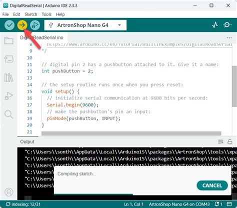 การใช้งาน artronshop nano g4 เขียนโค้ดด้วย arduino ide artronshop บอร์ดอิเล็กทรอนิกส์ arduino