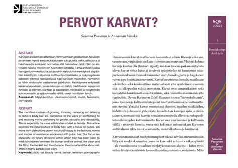 Pdf Pervot Karvat