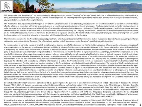 Mkango Presentation January 2015 Ppt