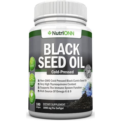 Minyak Biji Hitam 1000 Mg 180 Kapsul Lembut Kapsul Biji Jintan Hitam Bukan Transgenik Tekanan