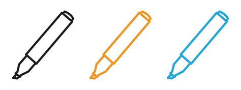 Marker Icon Thin Line Illustration Set 50015440 Vector Art At Vecteezy