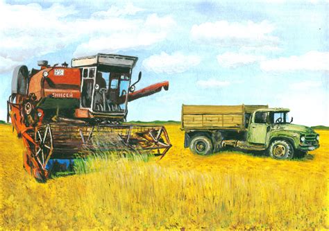 Комбайн В Поле Фото — Фото