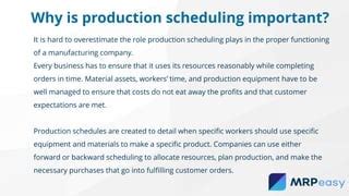 Forward Scheduling Vs Backward Scheduling In Production Planning PDF