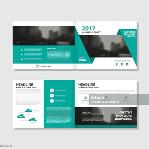 녹색 삼각형 추상 벡터 연례 보고서 전단지 브로셔 플라이어 템플릿 0명에 대한 스톡 벡터 아트 및 기타 이미지 0명 기하 도형 디자인 Istock