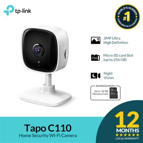 Tp Link Camera Tapo C110 Home Security Wi Fi Lazada Ph