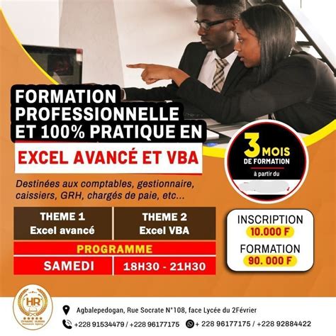 Formation Pratique En Excel Avancé VBA EmploiTogo INFO