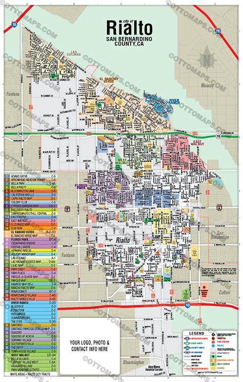 Mapa De Rialto California