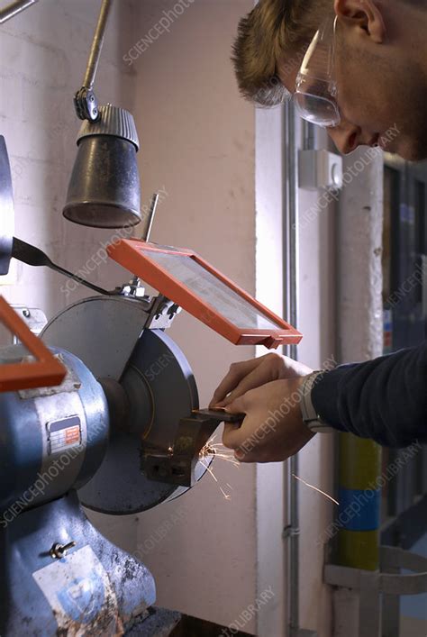 Student At Work In Shop Class Stock Image F0049795 Science Photo